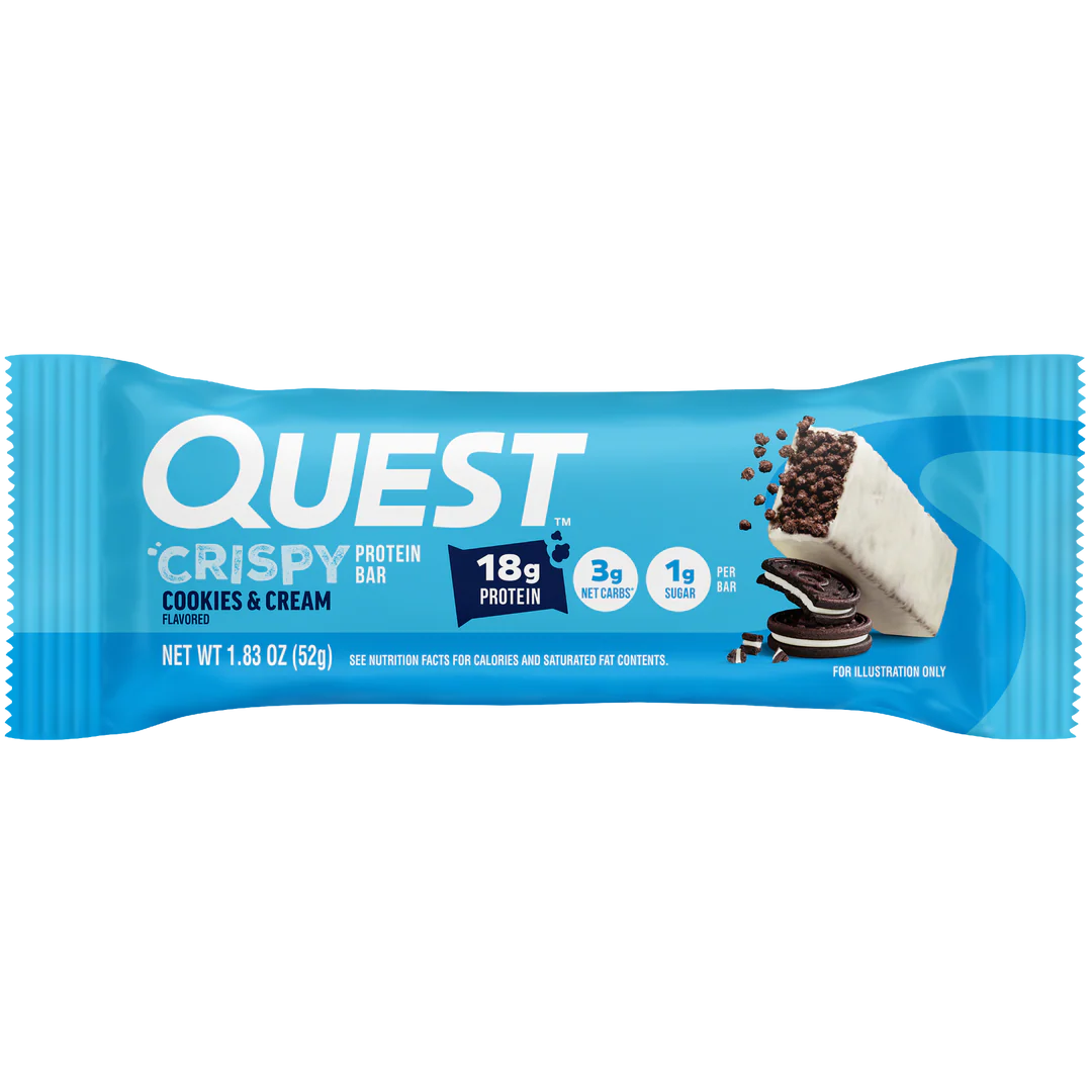 QUEST COOKIES & CREAM CRISPY HERO PROTEIN BAR (60g) – vigor supplements