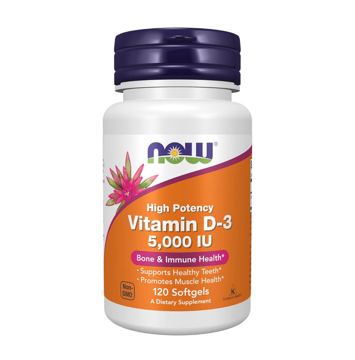Now Foods Vitamin D-3 5000 IU 120 Softgels – vigor supplements